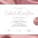 Rose Gold Completion Certificate Template Customizable | Etsy