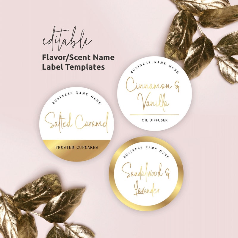 Gold Border Labels - Etsy