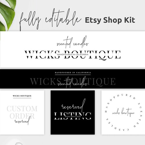 Etsy Branding Kit Etsy Shop Banner Templates Editable Esty - Etsy