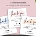 MINI Thank You Card Template Customizable Business Thank You - Etsy