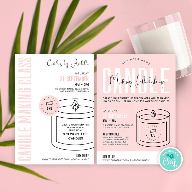 Candle Making Party Flyer - Etsy