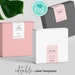 Editable Box Seal Label Template, Feminine Packaging Seal Sticker ...