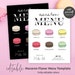 DIY Macarons Menu Template Minimalist Macarons Flavor List - Etsy