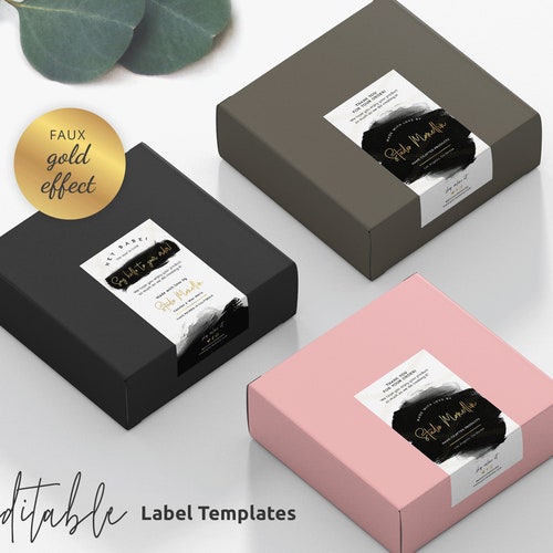 Editable Box Seal Label Box Sticker Template Box Packaging - Etsy