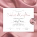 Rose Gold Completion Certificate Template, Customizable Certificate of ...