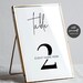 Custom Table Numbers Template Minimalist Business Event Table - Etsy