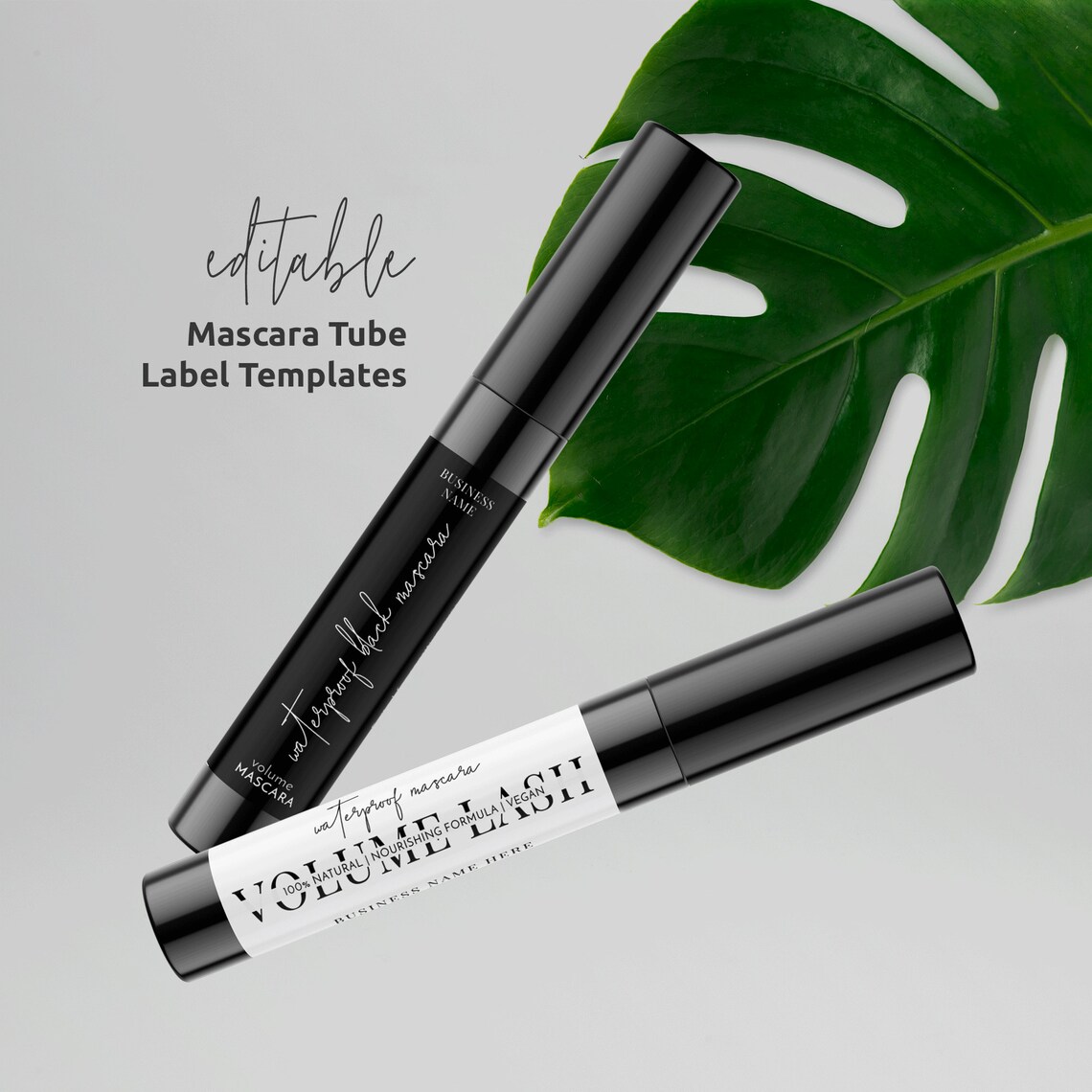 Editable Mascara Label Template Minimalist Lip Gloss Tube - Etsy