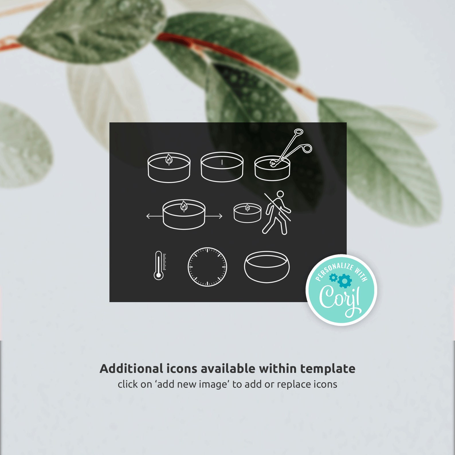 Tealight Candle Care Card, Printable Tea Lights Warning Template, Pink ...