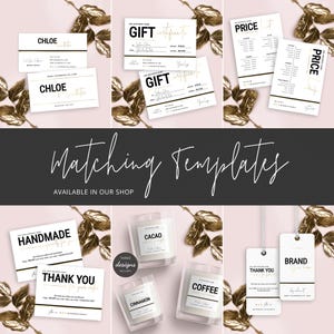 Room Spray Bottle Label Template, Black & Gold, Custom 1 Oz, 2 Oz, 4 Oz ...