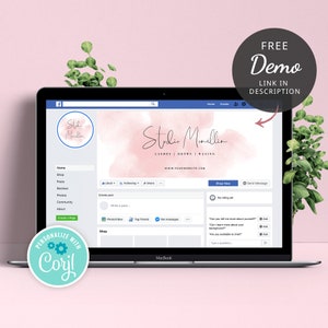 DIY Facebook Cover Design, Facebook Page Banner Template, Editable ...