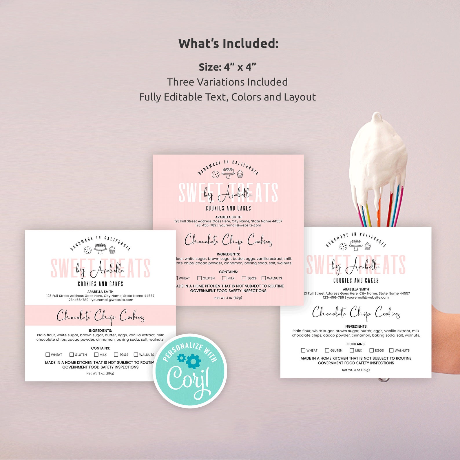 Food License Label Template Custom Cottage Law Labels Design - Etsy