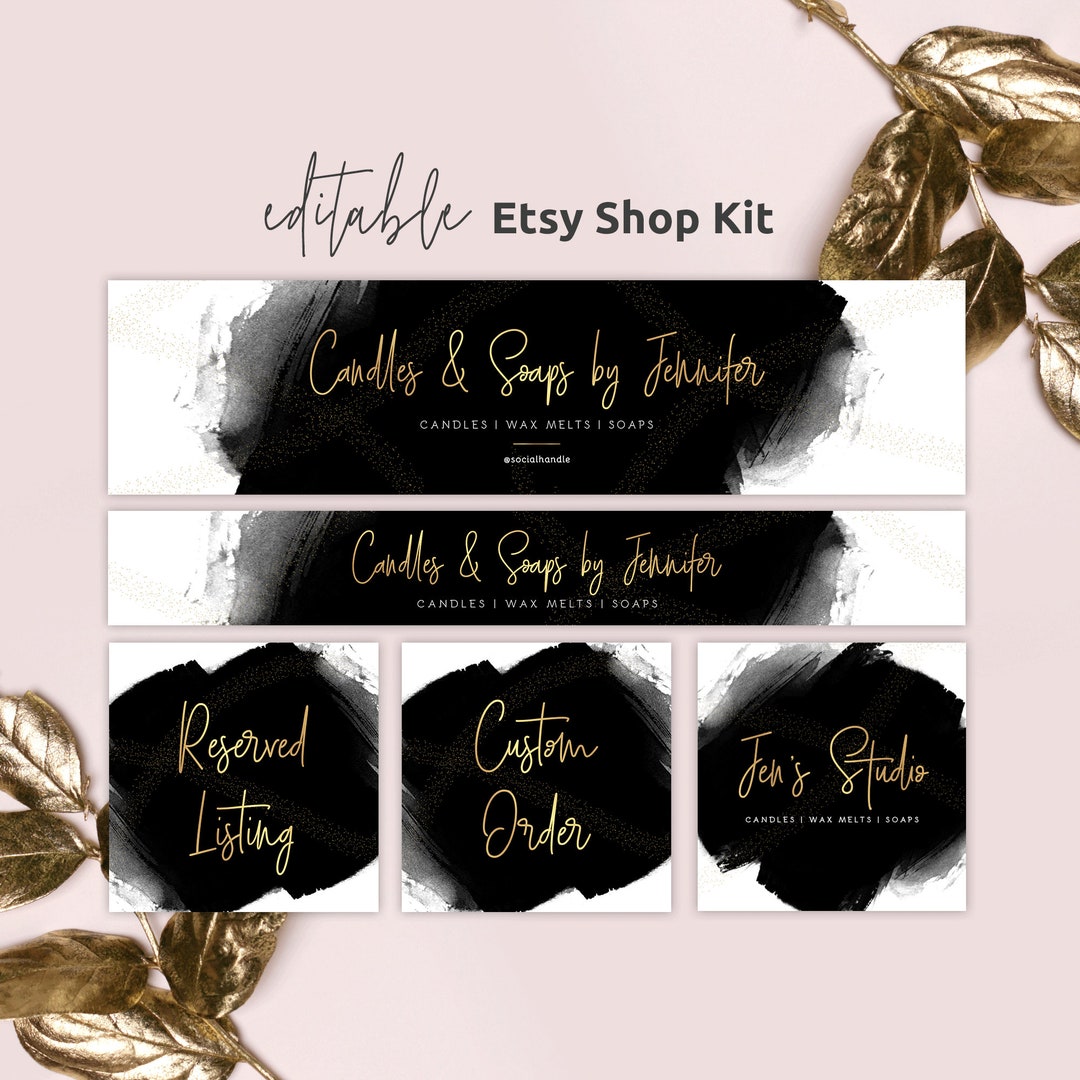 Editable Etsy Cover and Avatar Template, Etsy Store Branding Set, DIY ...