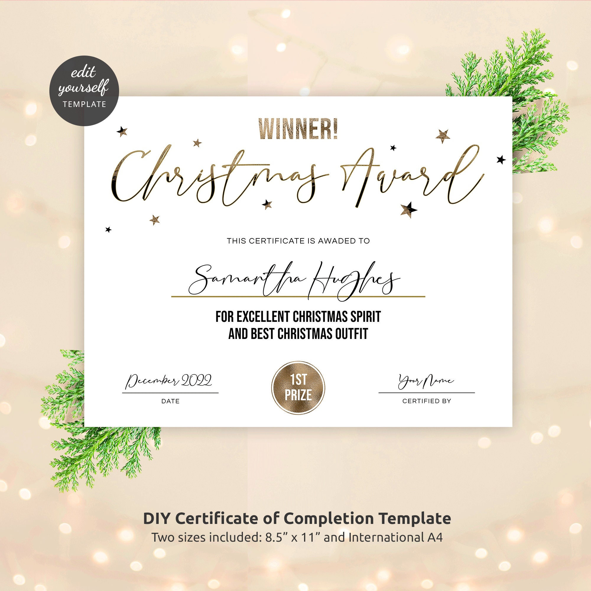 Christmas Certificates Templates Free