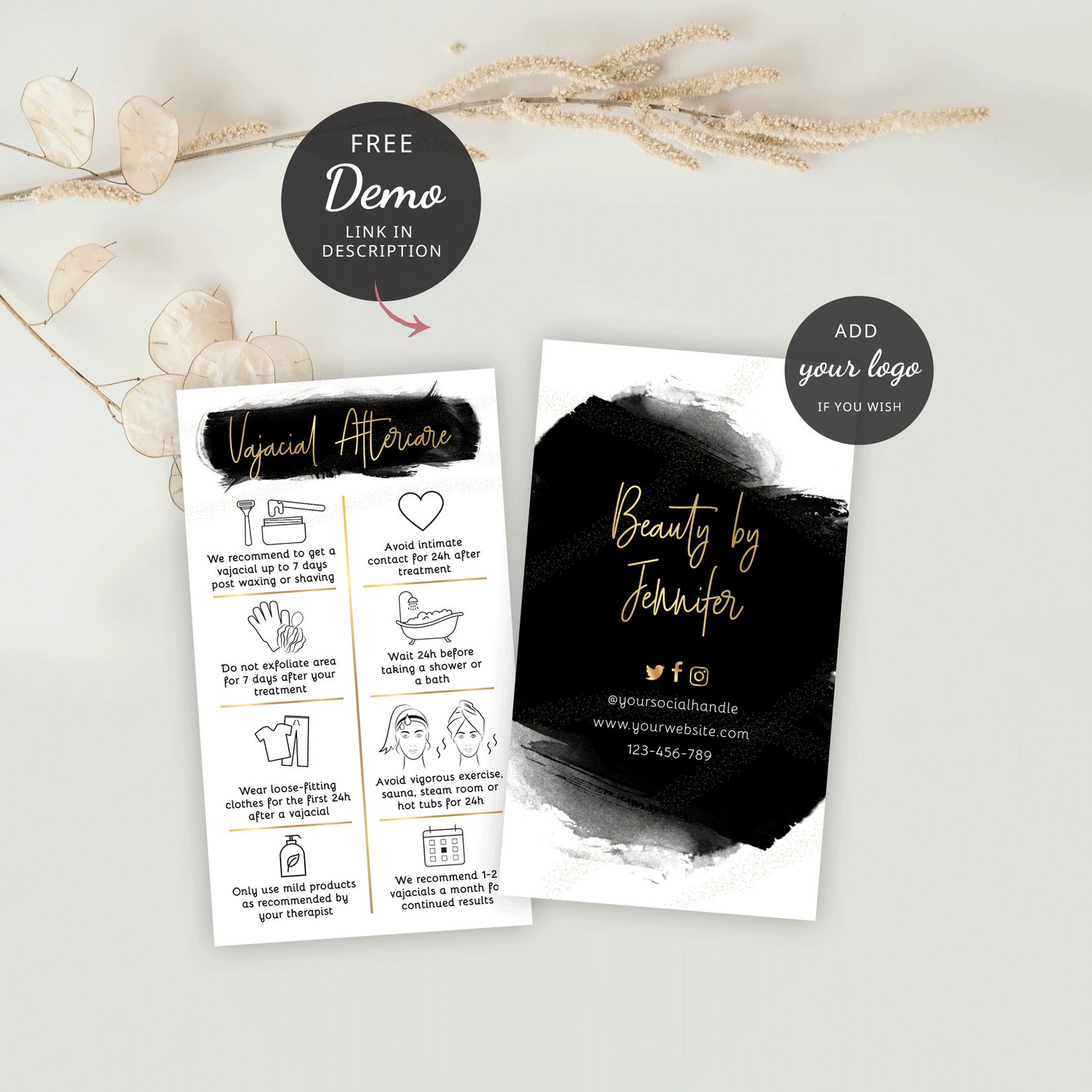 Vajacial Aftercare Template Custom Intimate Facial Care - Etsy