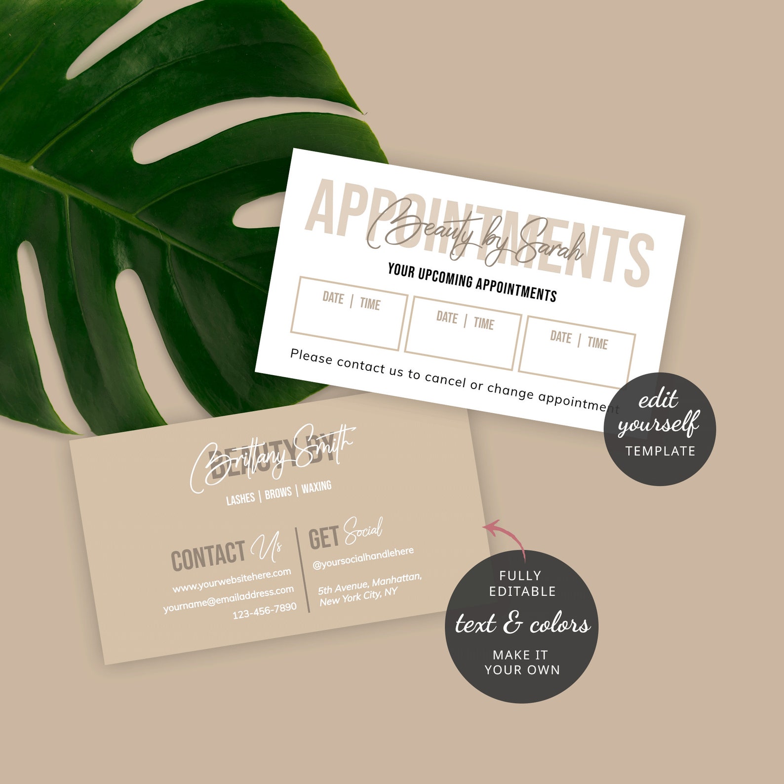 Modern Booking Reminder Template Editable Appointment - Etsy
