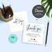 MINI Thank You Card Template Customizable Business Thank You - Etsy
