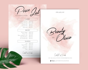 Editable Price List Template Business Menu Template - Etsy