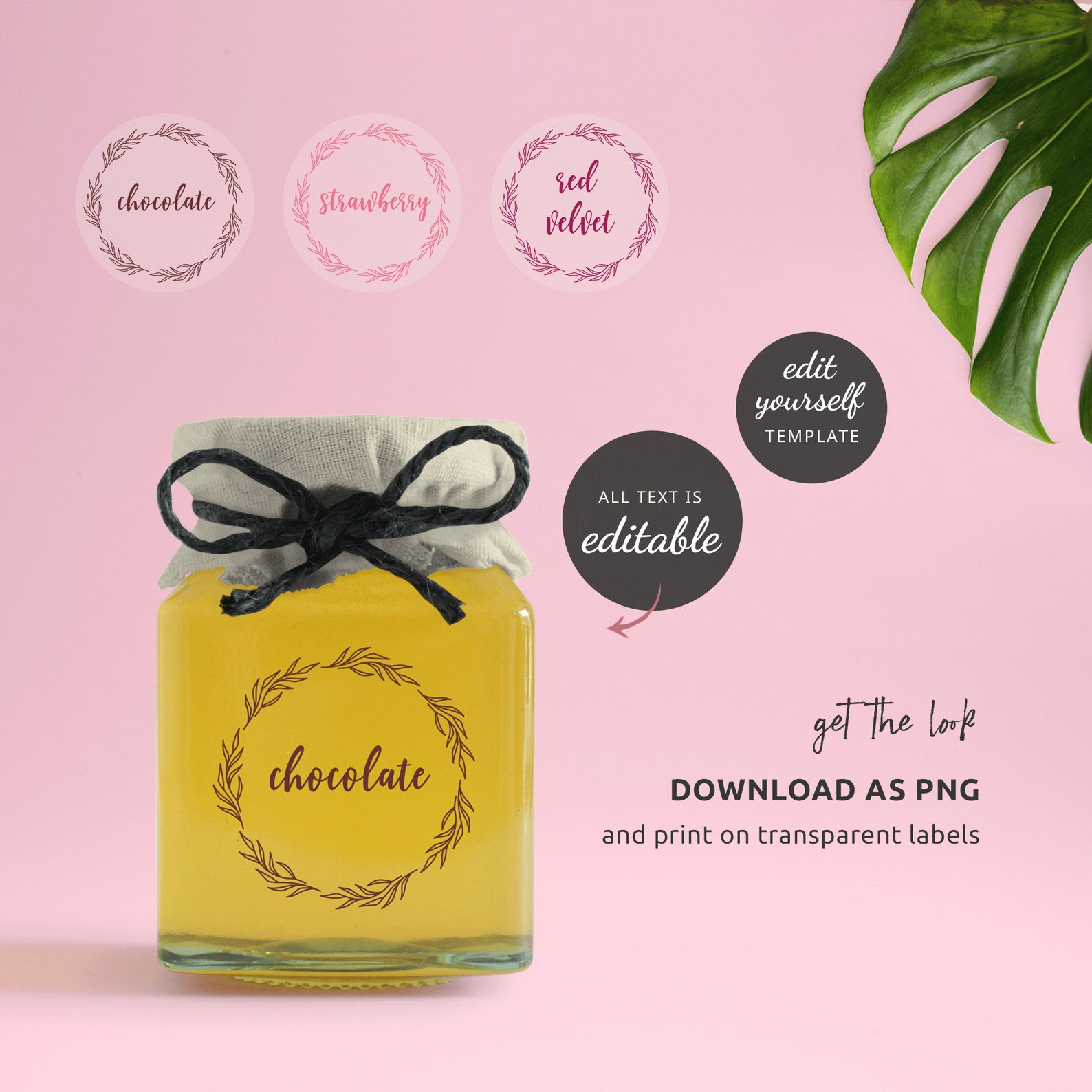 Flavor Circle Labels Template Editable Round Scent Labels | Etsy