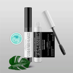 Editable Mascara Label Template, Minimalist Lip Gloss Tube Label, 10ml ...