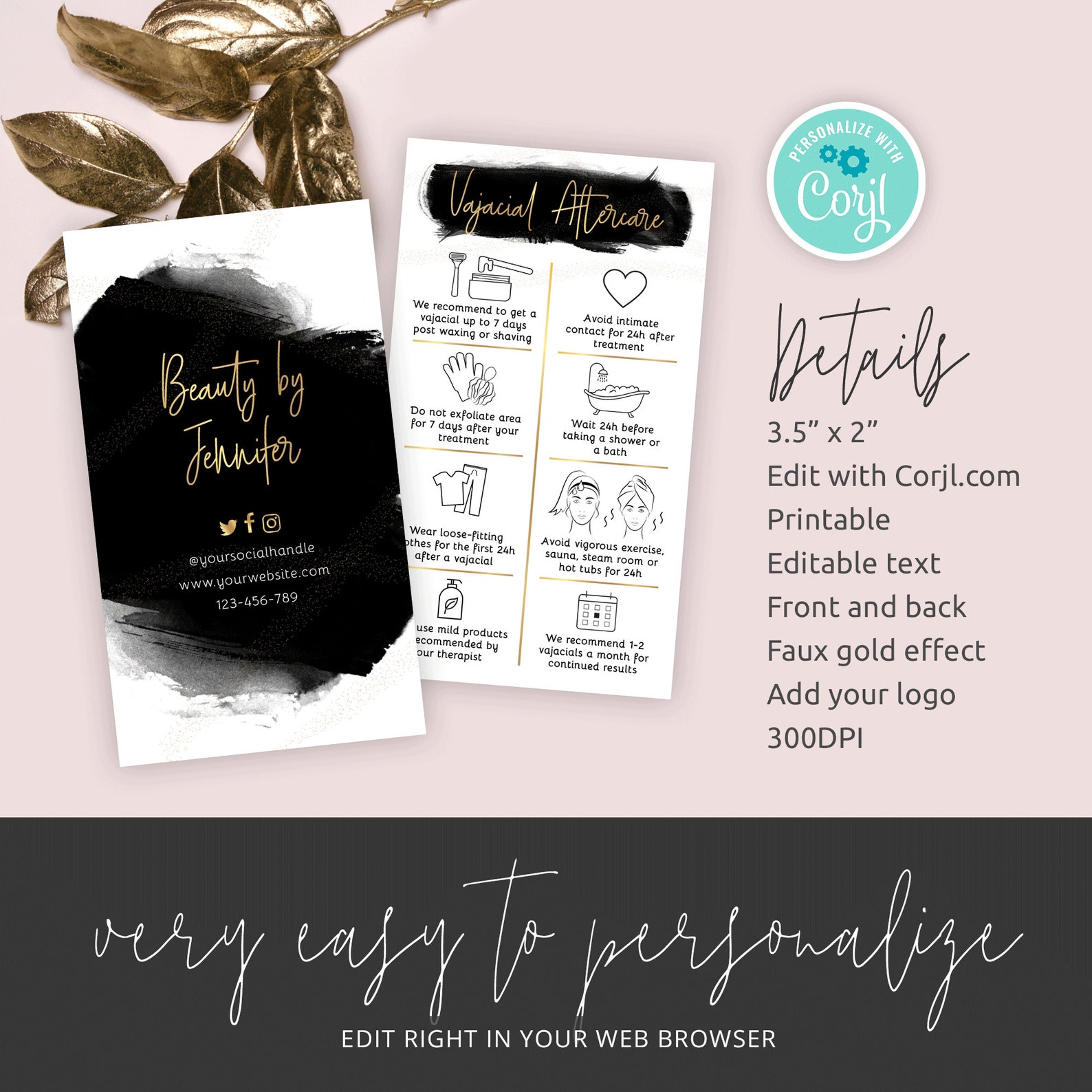 Vajacial Aftercare Template Custom Intimate Facial Care - Etsy