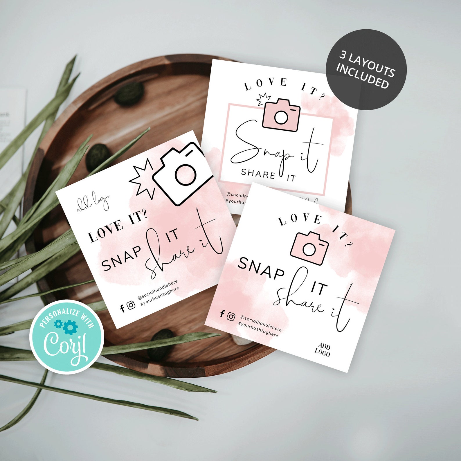 Editable Snap and Share Template Love It Snap It Share It - Etsy