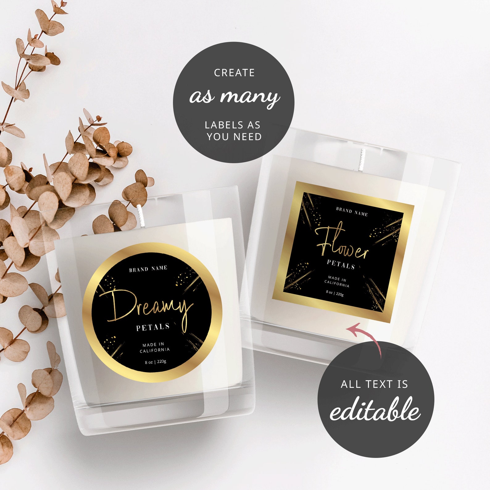 Editable Labels Template Product Labels Design Printable - Etsy