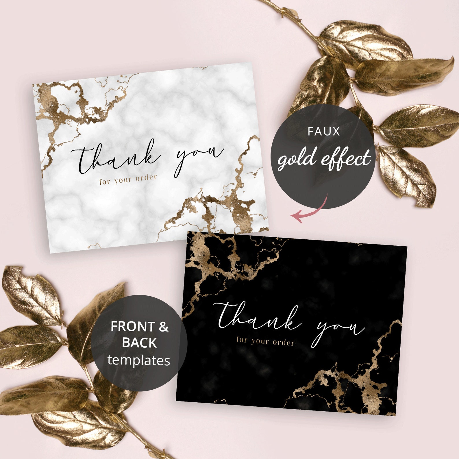 Thank You for Order Card Template DIY Thank You Card Small - Etsy