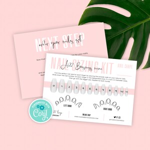 Nail Sizing Kit Template, Editable False Nails Size Guide, Printable ...