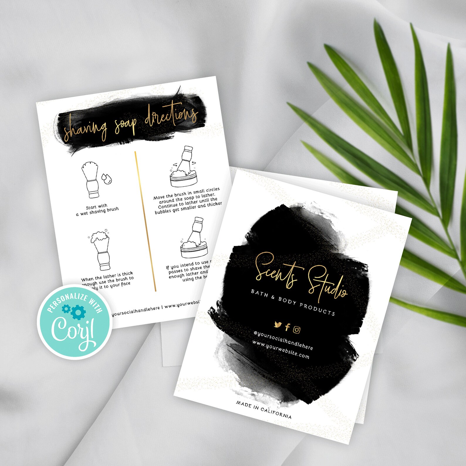 Shaving Soap Care Card Template Editable Shaving Bar Care - Etsy