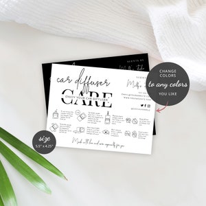 Car Diffuser Safety Guide Template, Hanging Oil Diffuser Care Guide ...