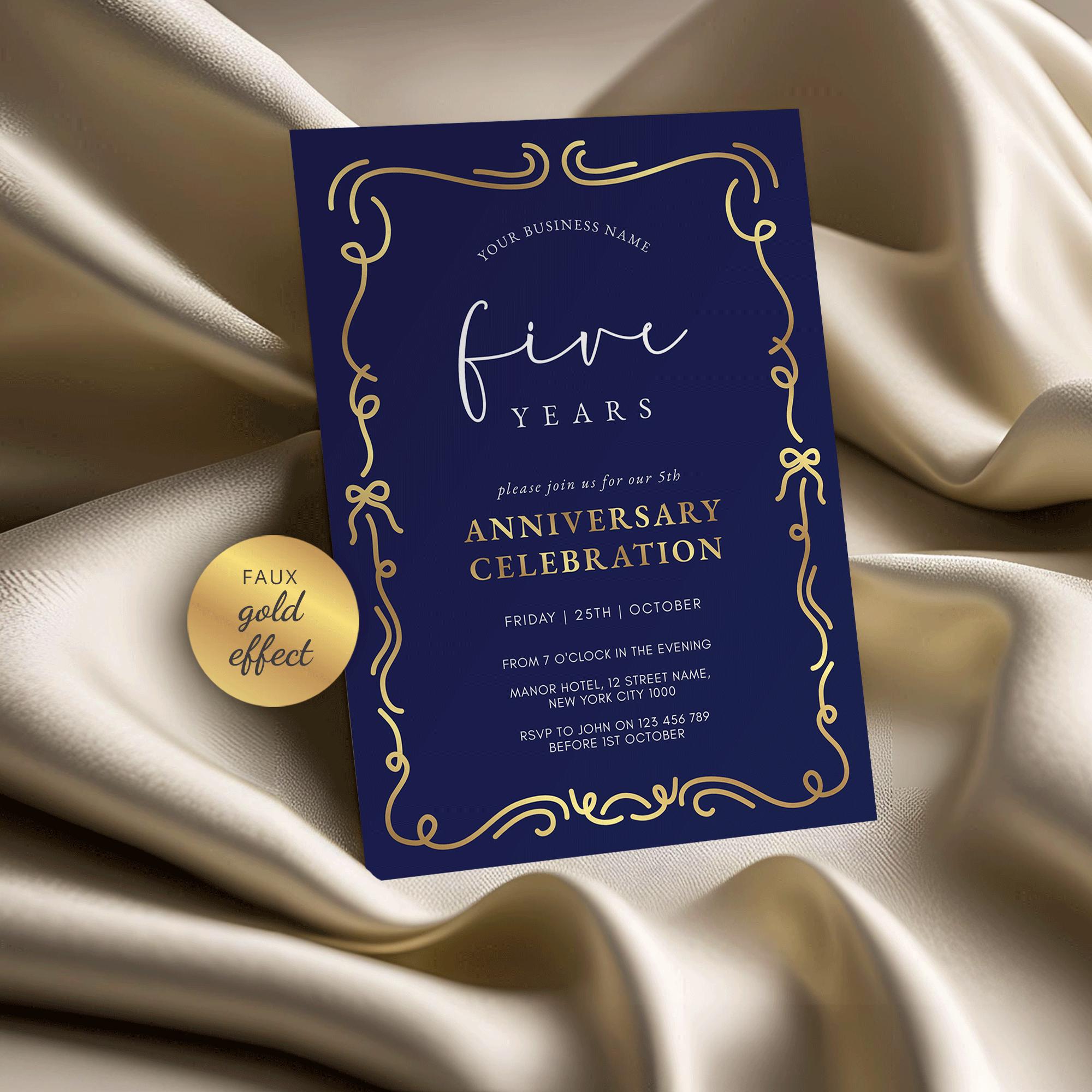 Business Anniversary Party Invitation Ideas
