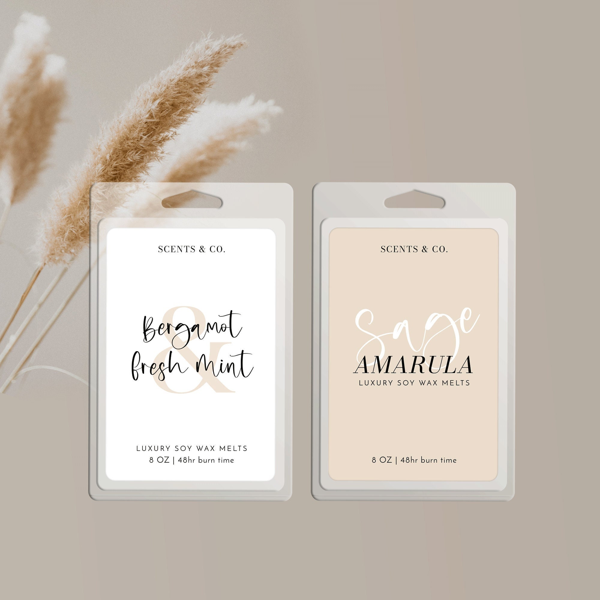 Minimal Clamshell Label Template 2x3 5x3 Wax - Etsy