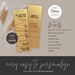 Gold Event Ticket Template, Elegant Awards Ceremony Entry Pass 8.5x2.75 ...