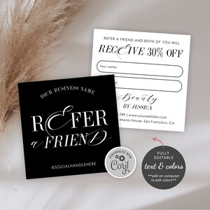 Elegant Refer a Friend Template, Editable Business Referral Business ...