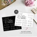 Contact Lenses Care Card Template, Editable Contacts Care Guide ...
