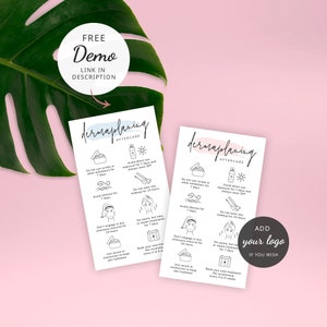 Dermaplaning Care Card Template, Printable Dermaplaning After Care ...
