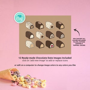 DIY Choc Dipped Dates Menu Template, Minimalist Chocolate Stuffed Date ...