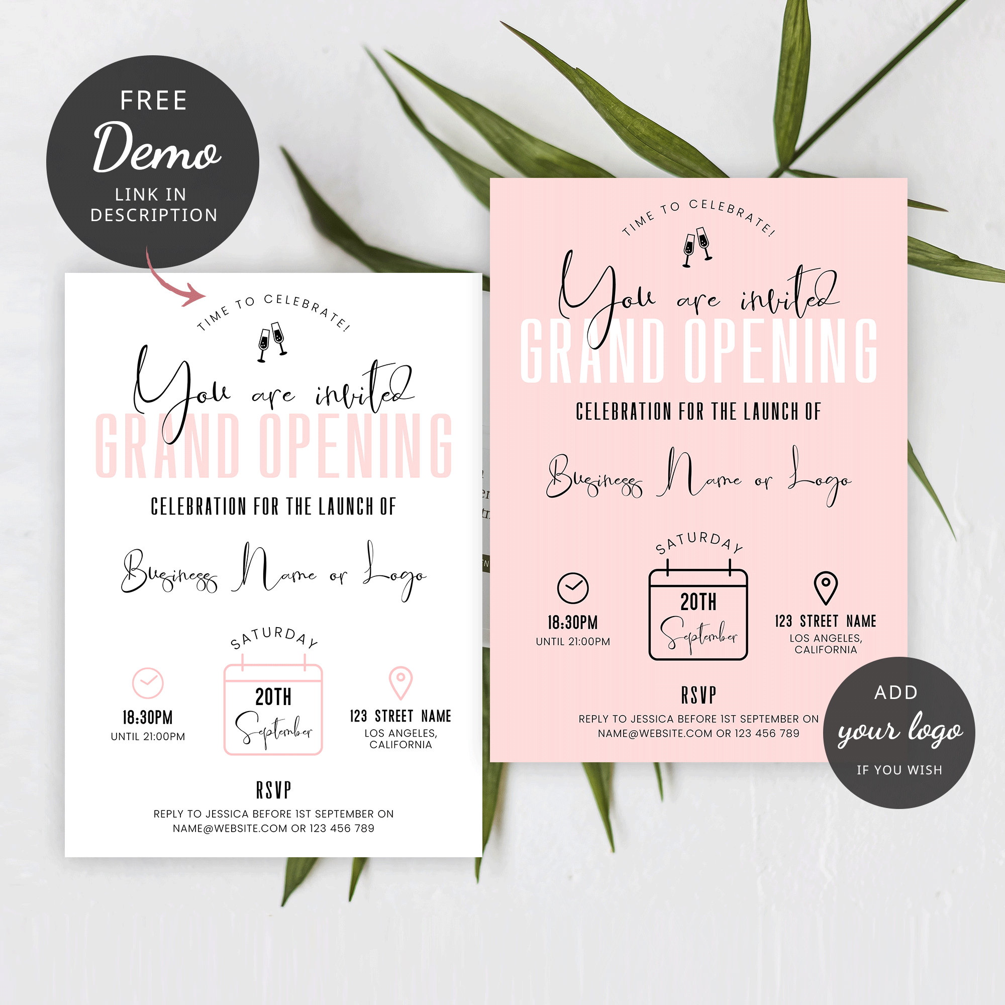 Business Launch Flyer Template Grand Opening Event Invite - Etsy