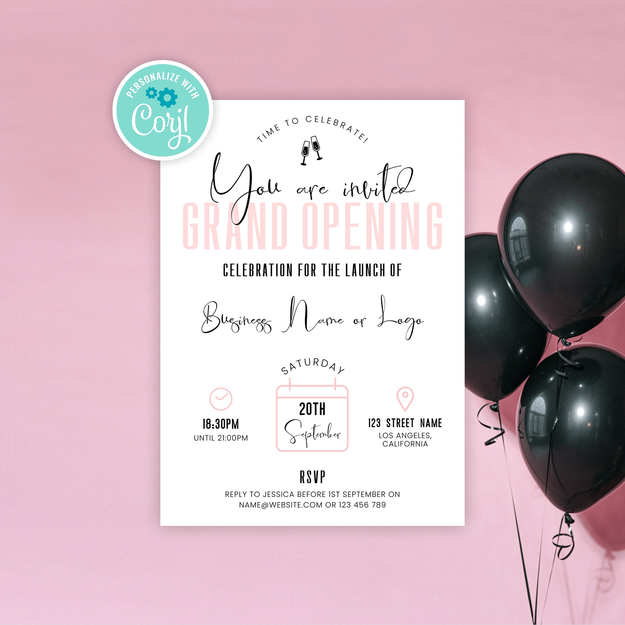 Business Launch Flyer Template Grand Opening Event Invite - Etsy