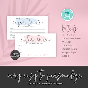 Custom Raffle Ticket Template, Enter to Win Token, Editable and ...