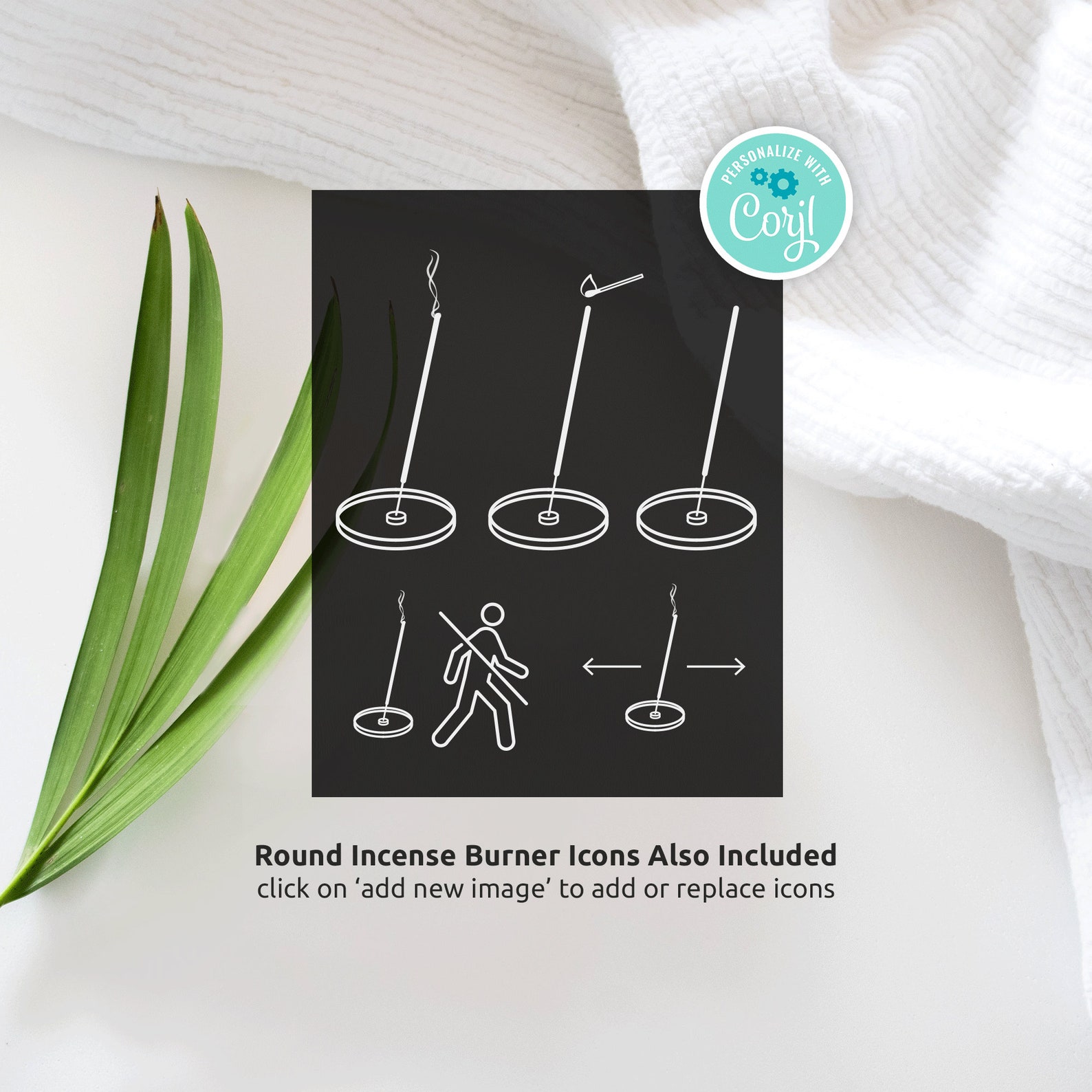Custom Incense Care Guide Template, Minimalist Scented Stick Care Card ...