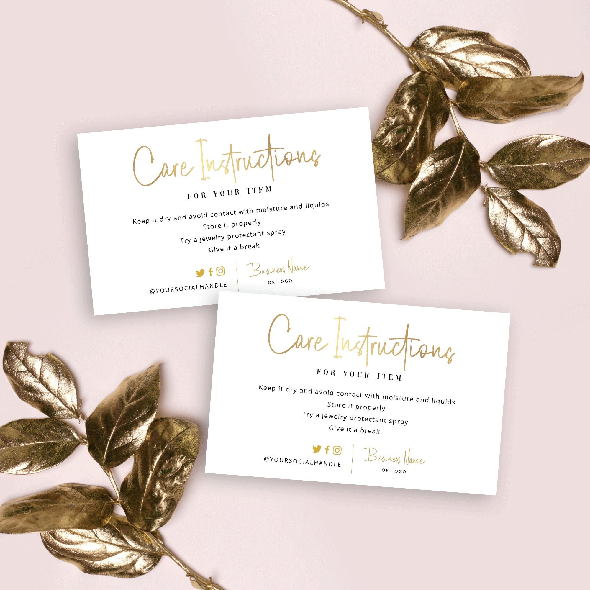Instruction Card Design Template