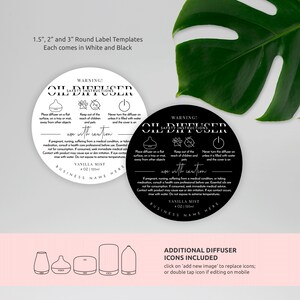 Essential Oil Diffuser Warning Label Template, Ultrasonic Diffuser ...