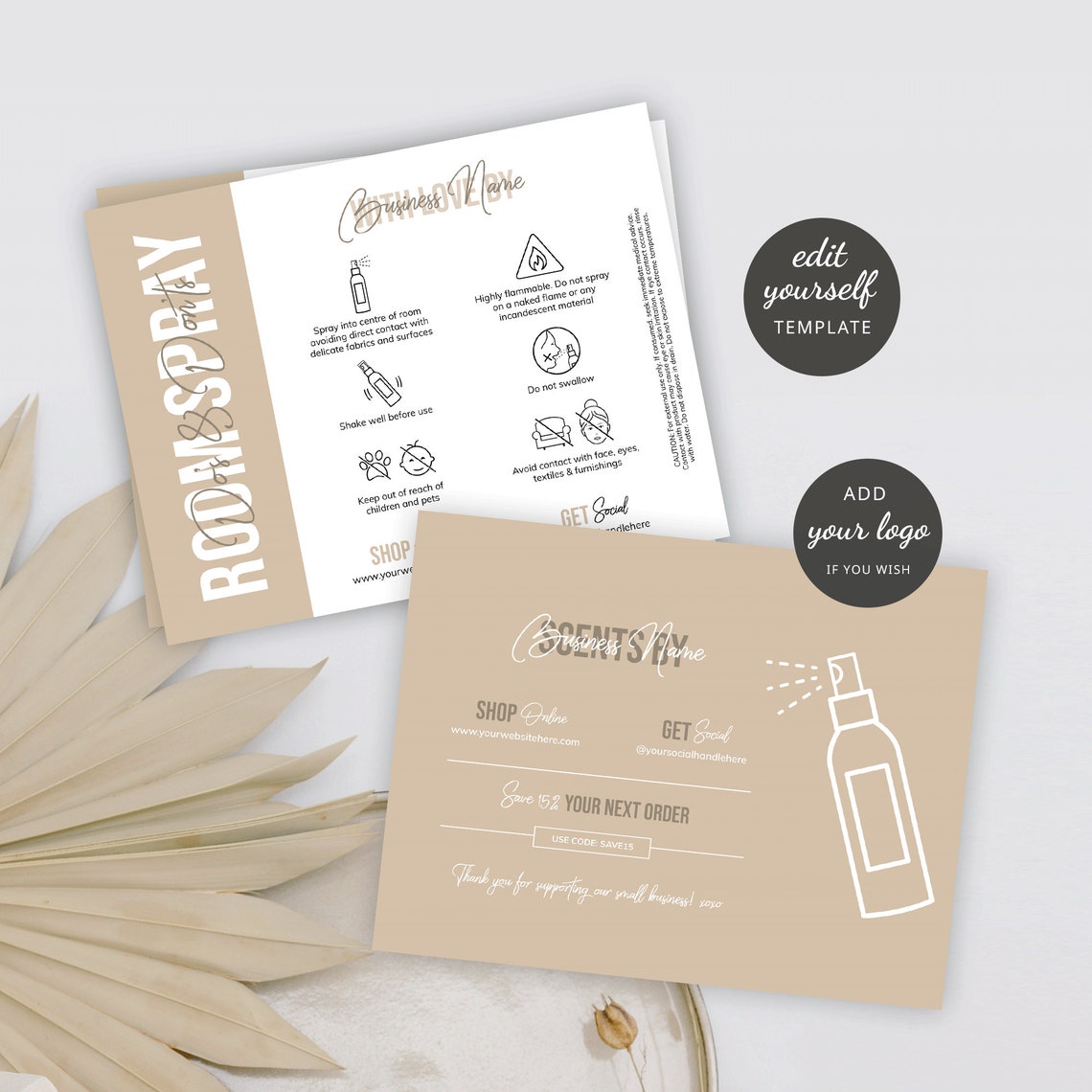 Modern Room Spray Safety Guide Template Custom Room Mist Care - Etsy