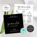 Minimal Granola Care Guide Template, Editable Sourdough Granola Storage ...
