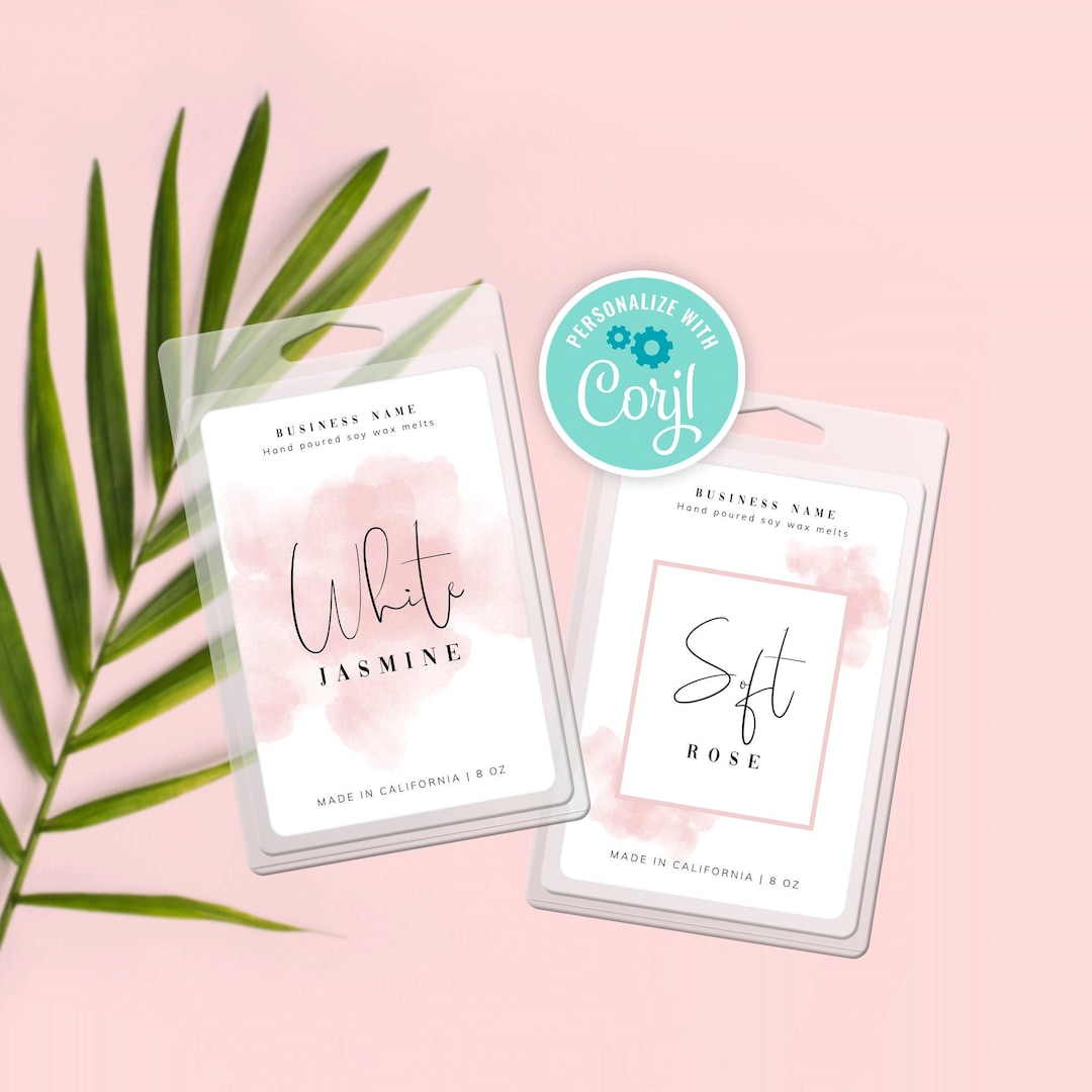 Feminine Wax Melts Labels, Editable Label Design, Custom Wax Melts ...