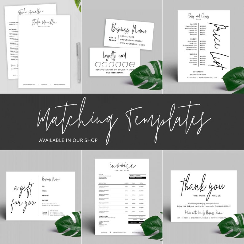 MINI Gift Certificate Template Editable Gift Card Template - Etsy