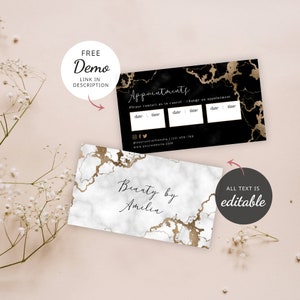 Appointment Cards Template, Editable Booking Reminder Design ...