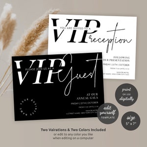 VIP Guest Invitation Template, Minimalist Exclusive Event Flyer Design ...