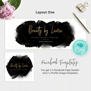 Facebook Cover Template, Facebook Page Banner Set, DIY Facebook ...
